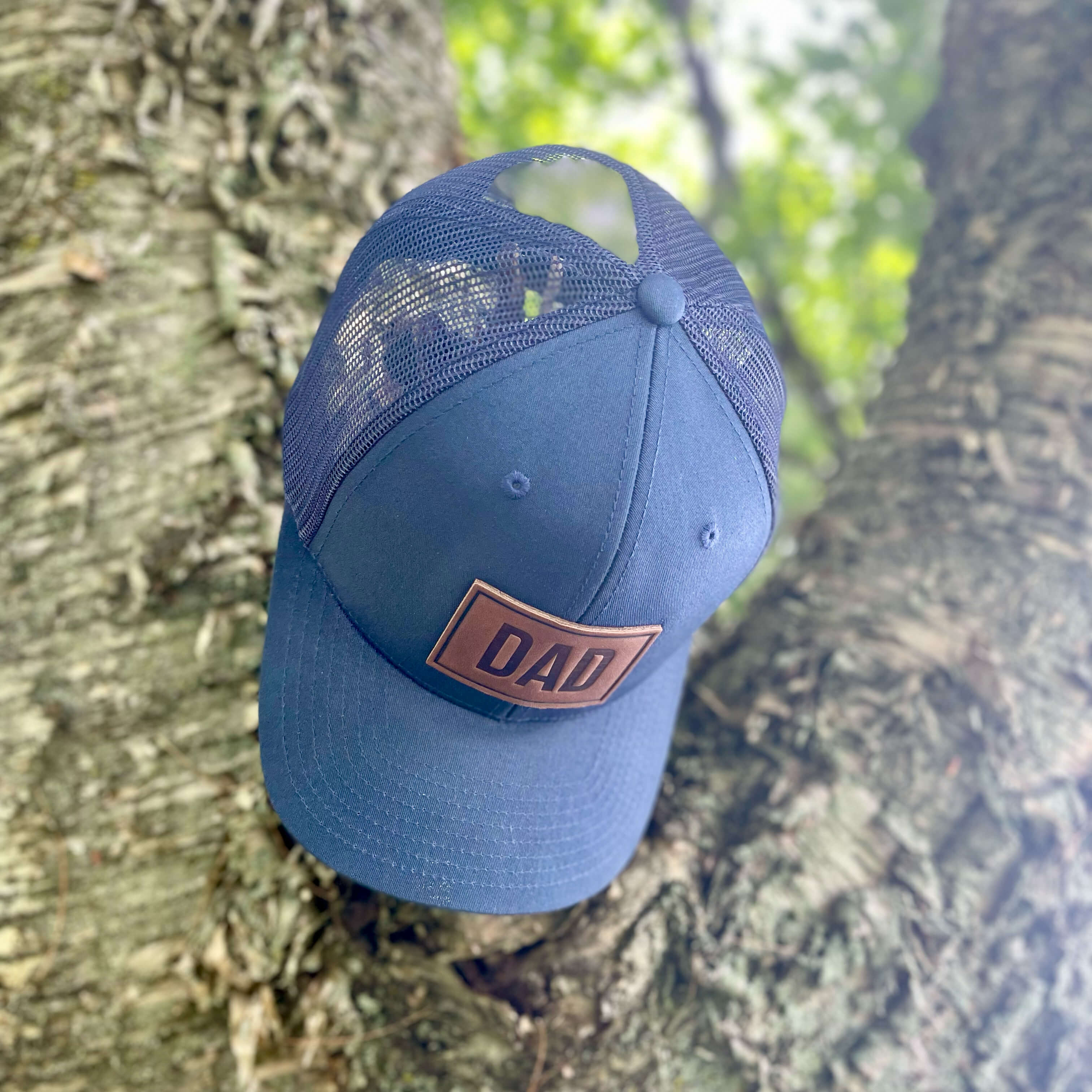 Large Custom Text Leather Patch Hat – Byward Outfitters